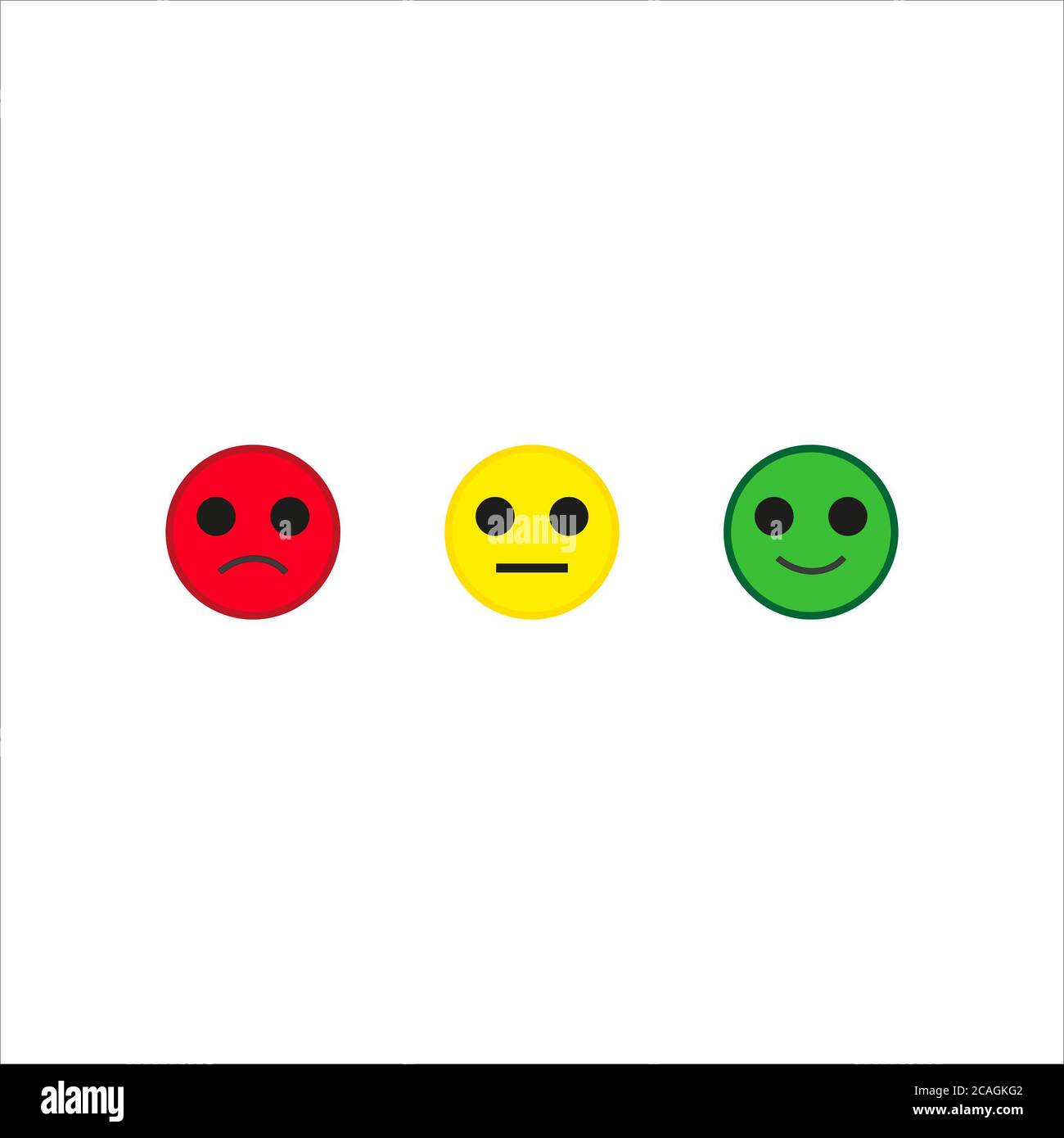 Set of colorful face expression icons on white background Stock Photo ...