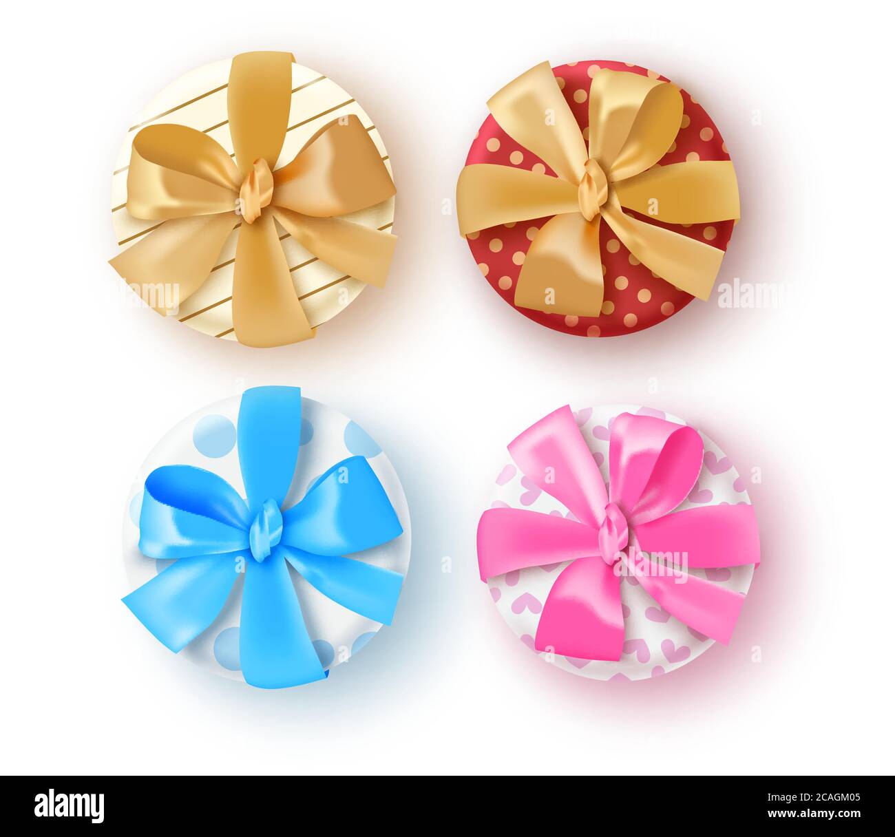 Gifts element vector set design. Gift element collection for birthday ...