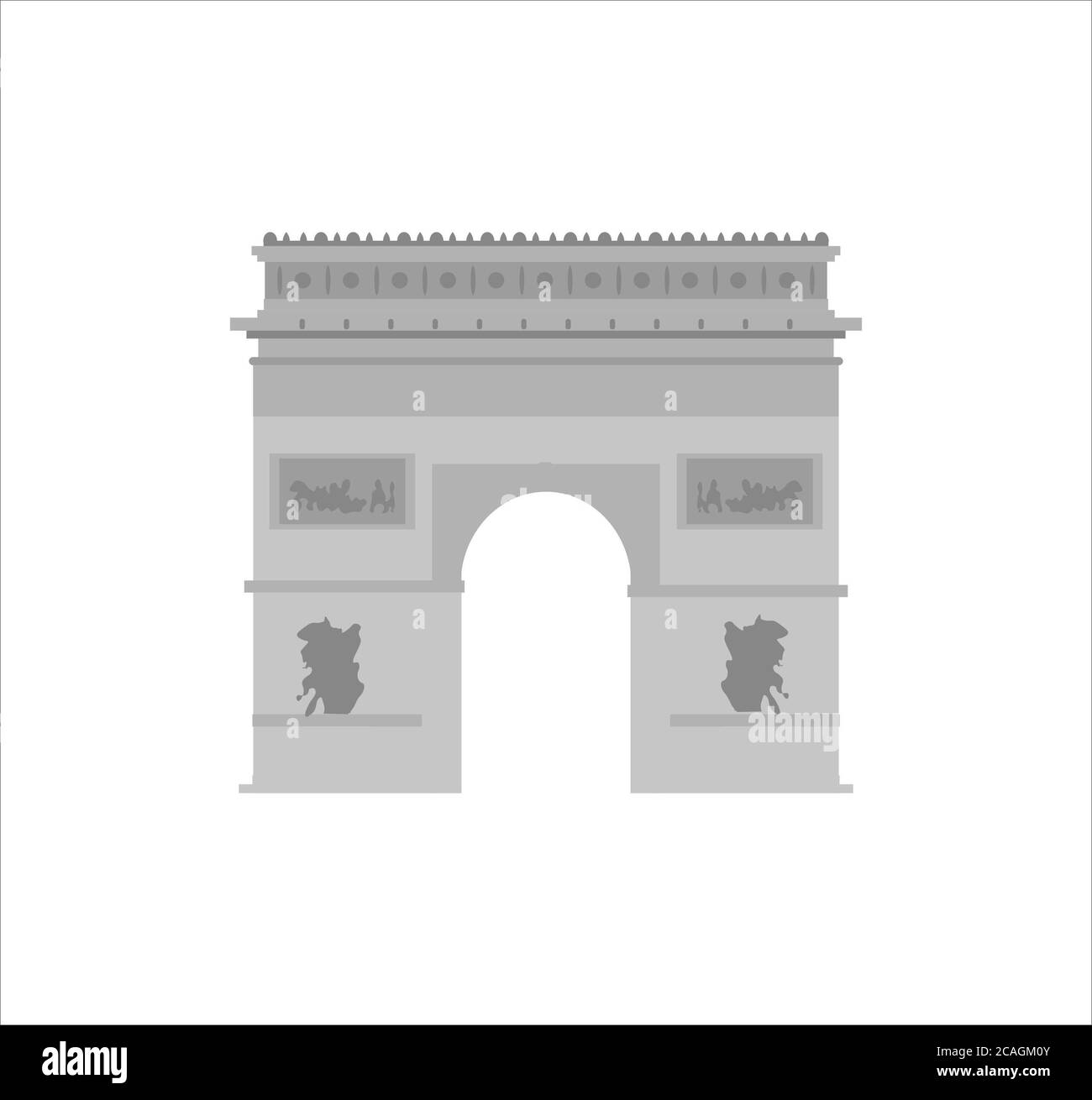 Illustration of Paris city triumphal arch Stock Photo - Alamy