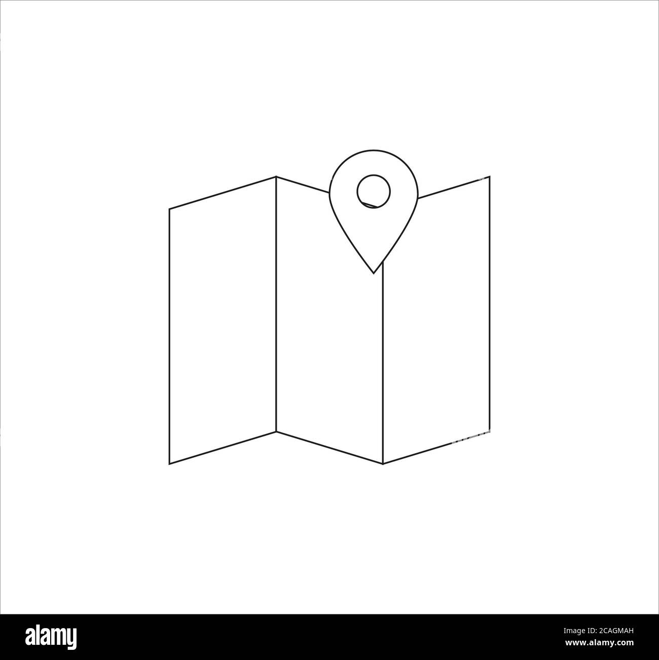 Illustration of a location point icon isolated on a white background ...