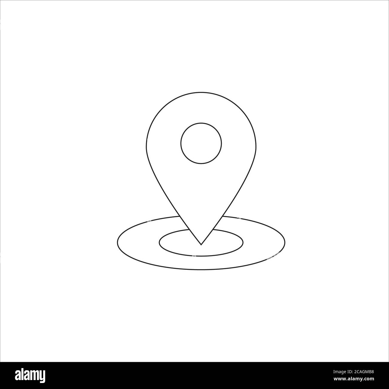 Black and white location icon Stock Photo - Alamy