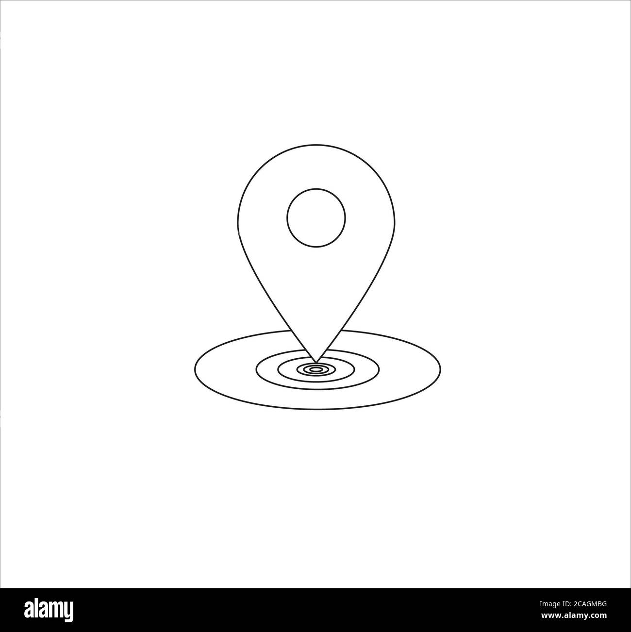 Illustration of a location point shape for web and mobile design ...