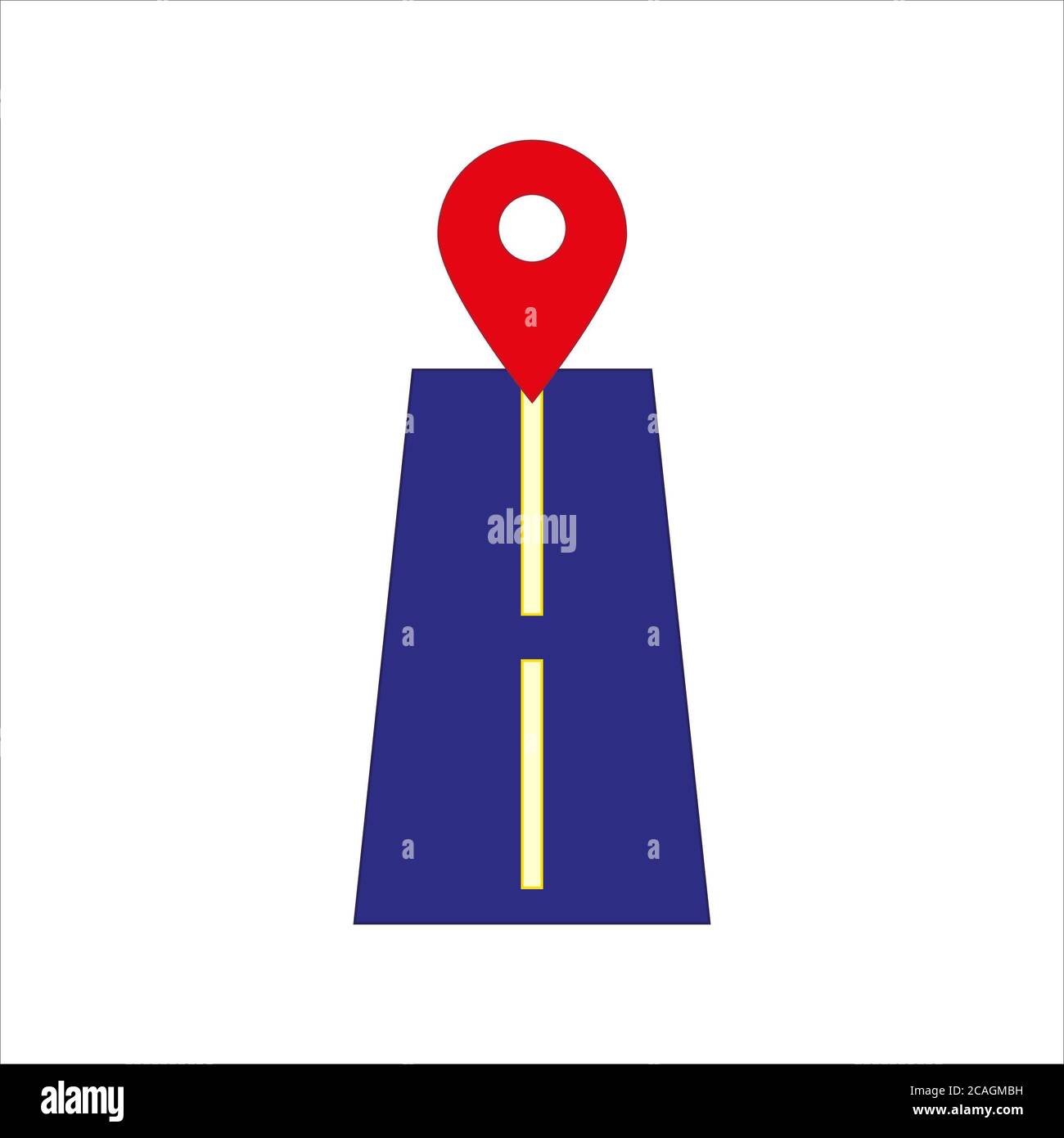 Illustration of map pin sign location icon isolated on a white ...