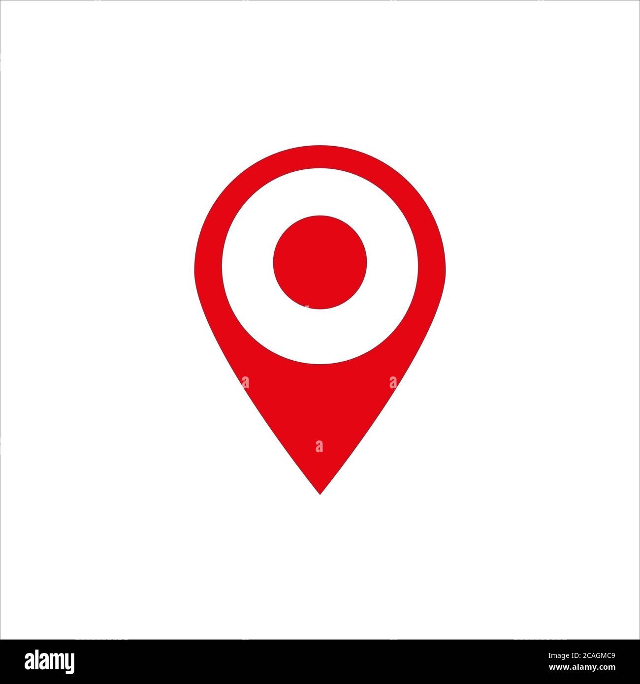 Illustration of a location point icon isolated on a white background ...