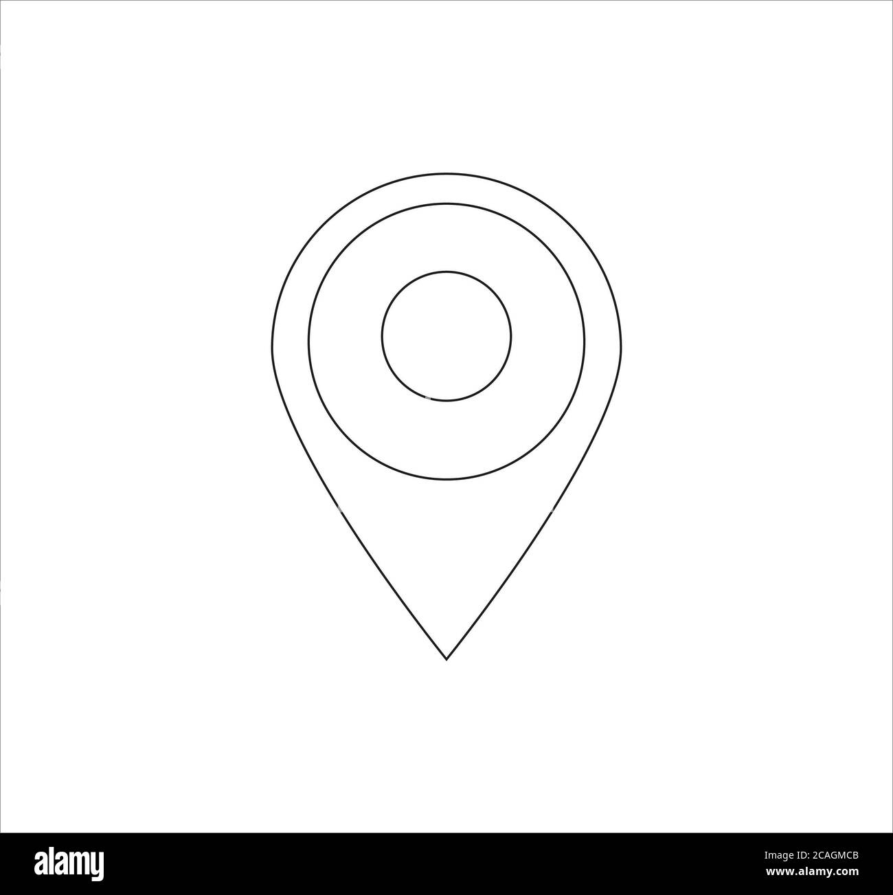 Illustration of a location point icon isolated on a white background ...