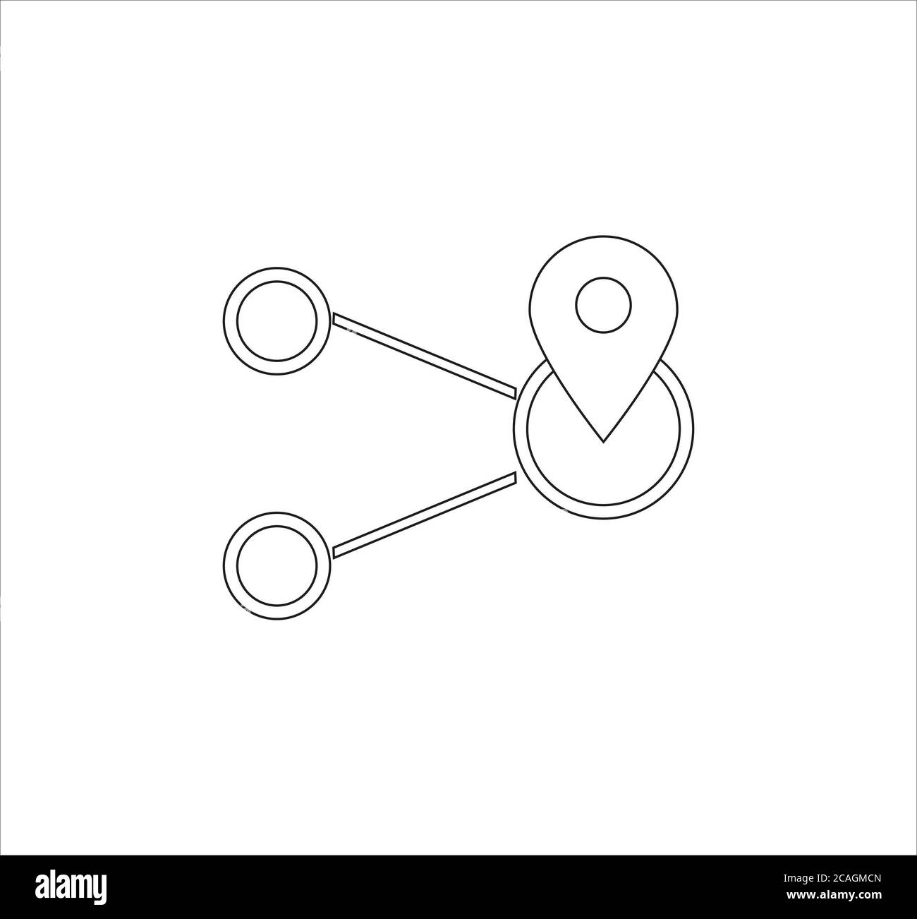 Illustration of a location point shape for web and mobile design ...