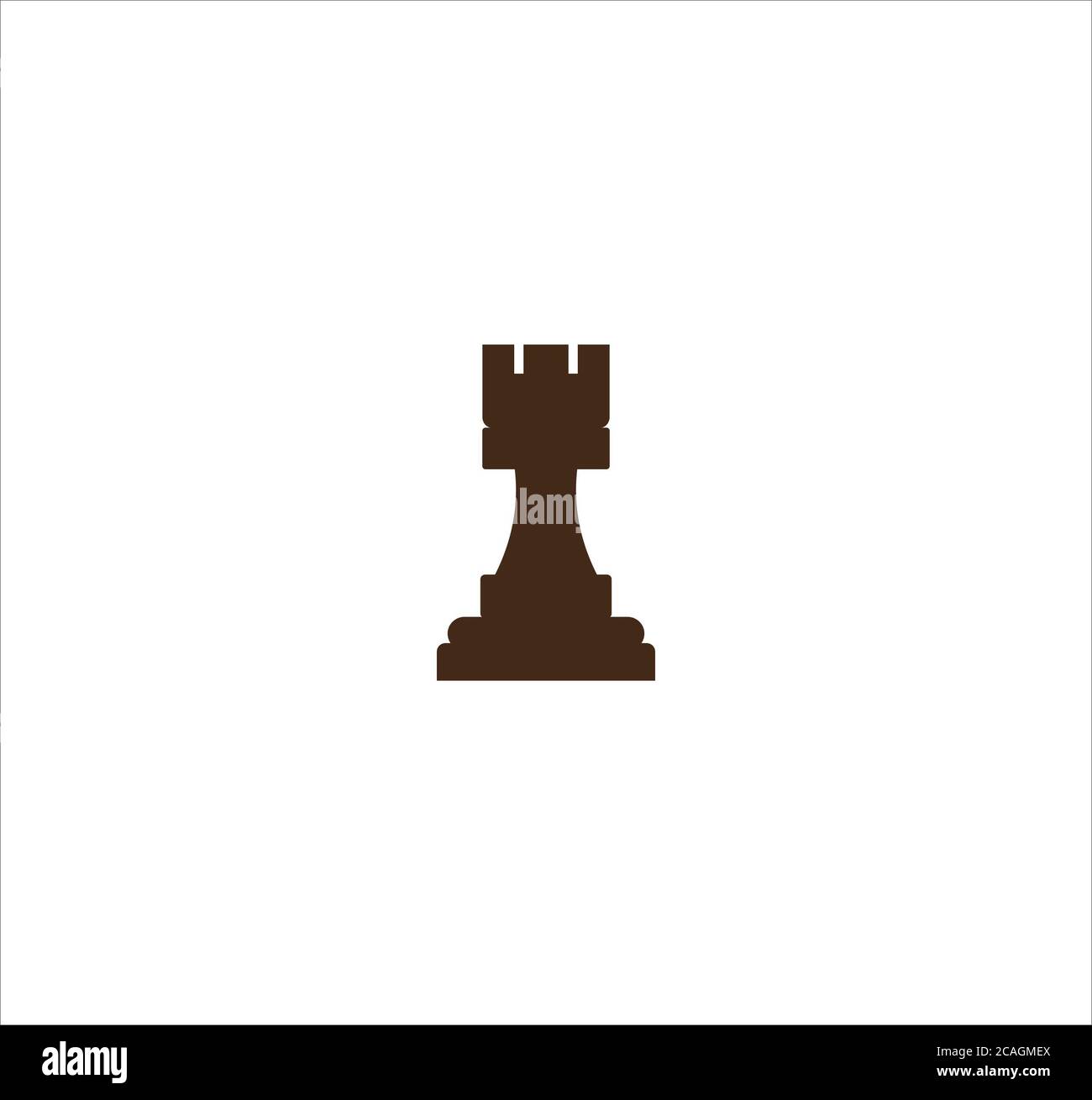 Illustration of a chess tower figure icon isolated on a white ...