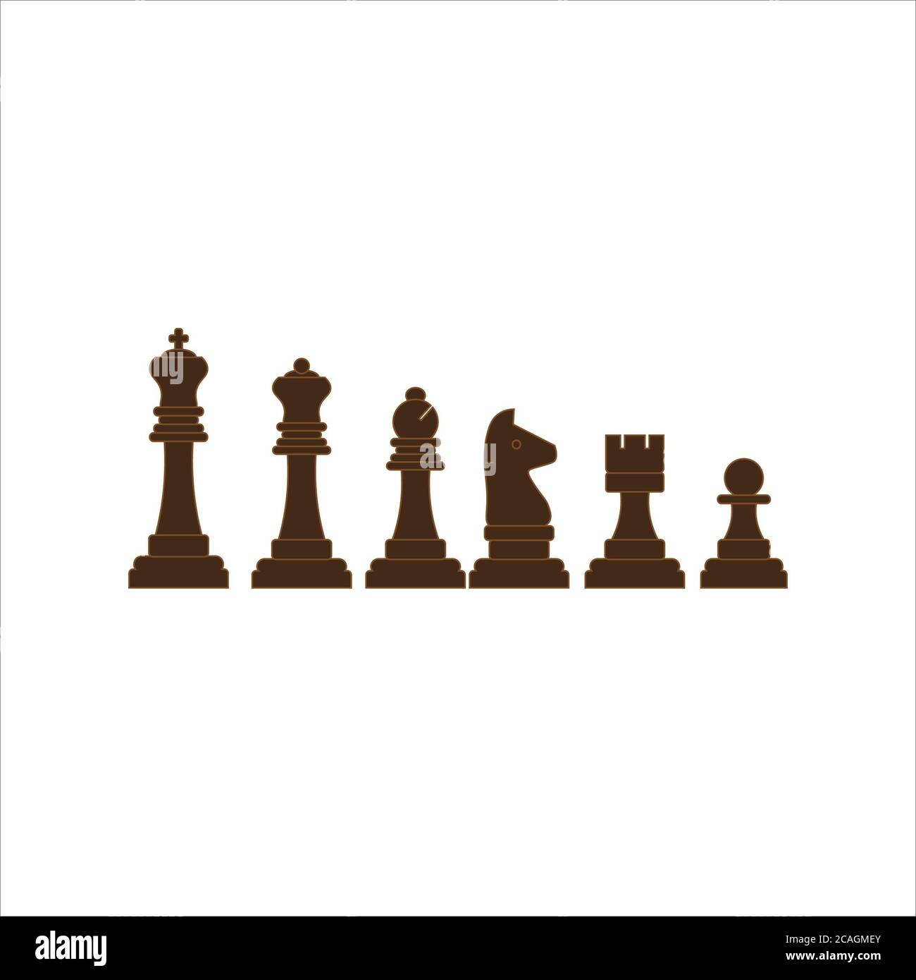 Illustration of chess figures isolated on a white background Stock ...