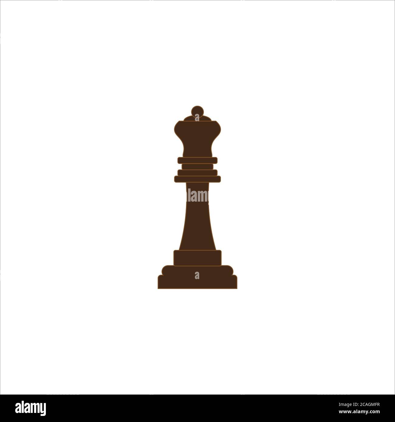 Illustration of queen chess piece isolated on a white background Stock ...