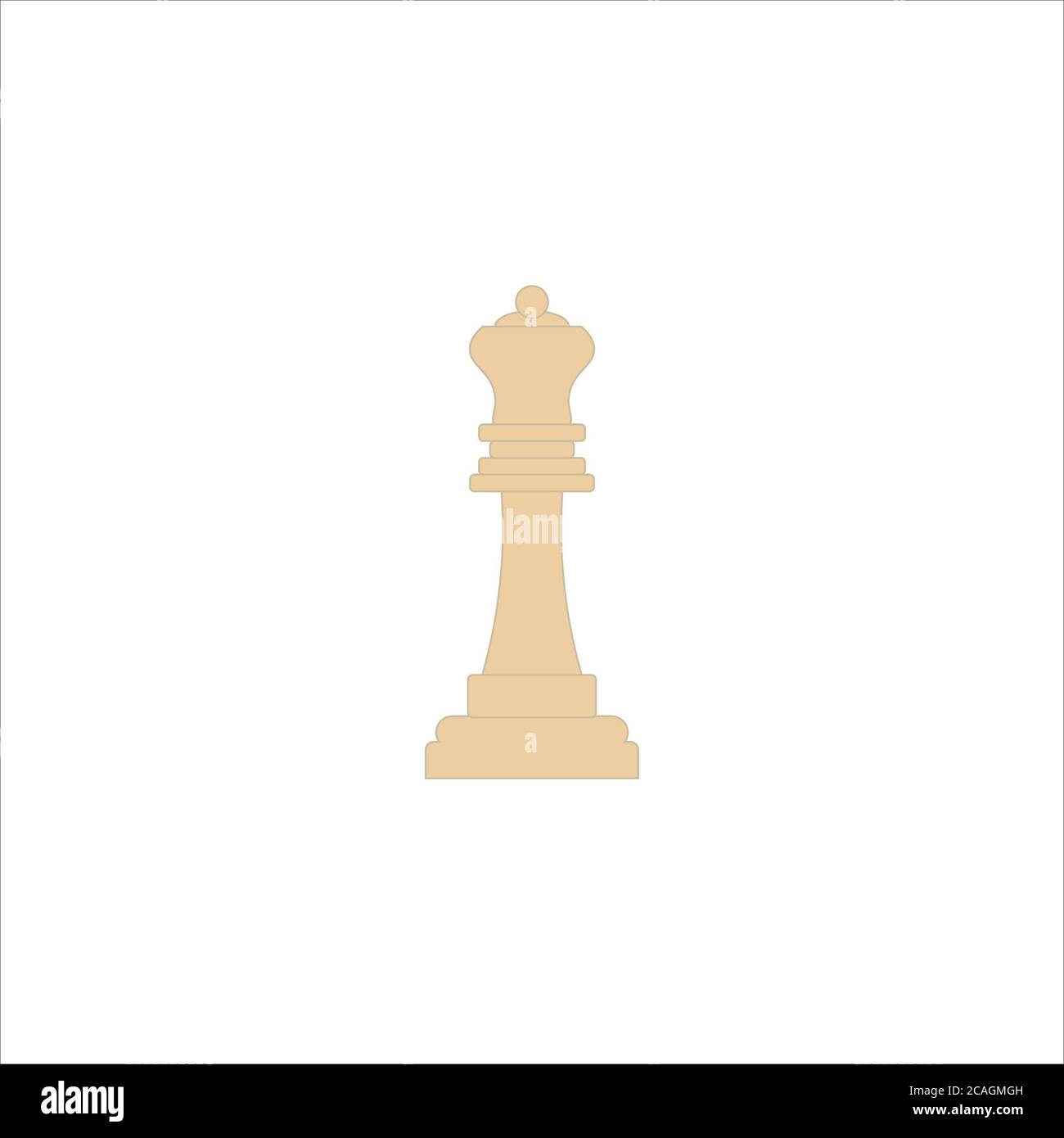 Illustration of the Queen chess piece isolated on a white background ...