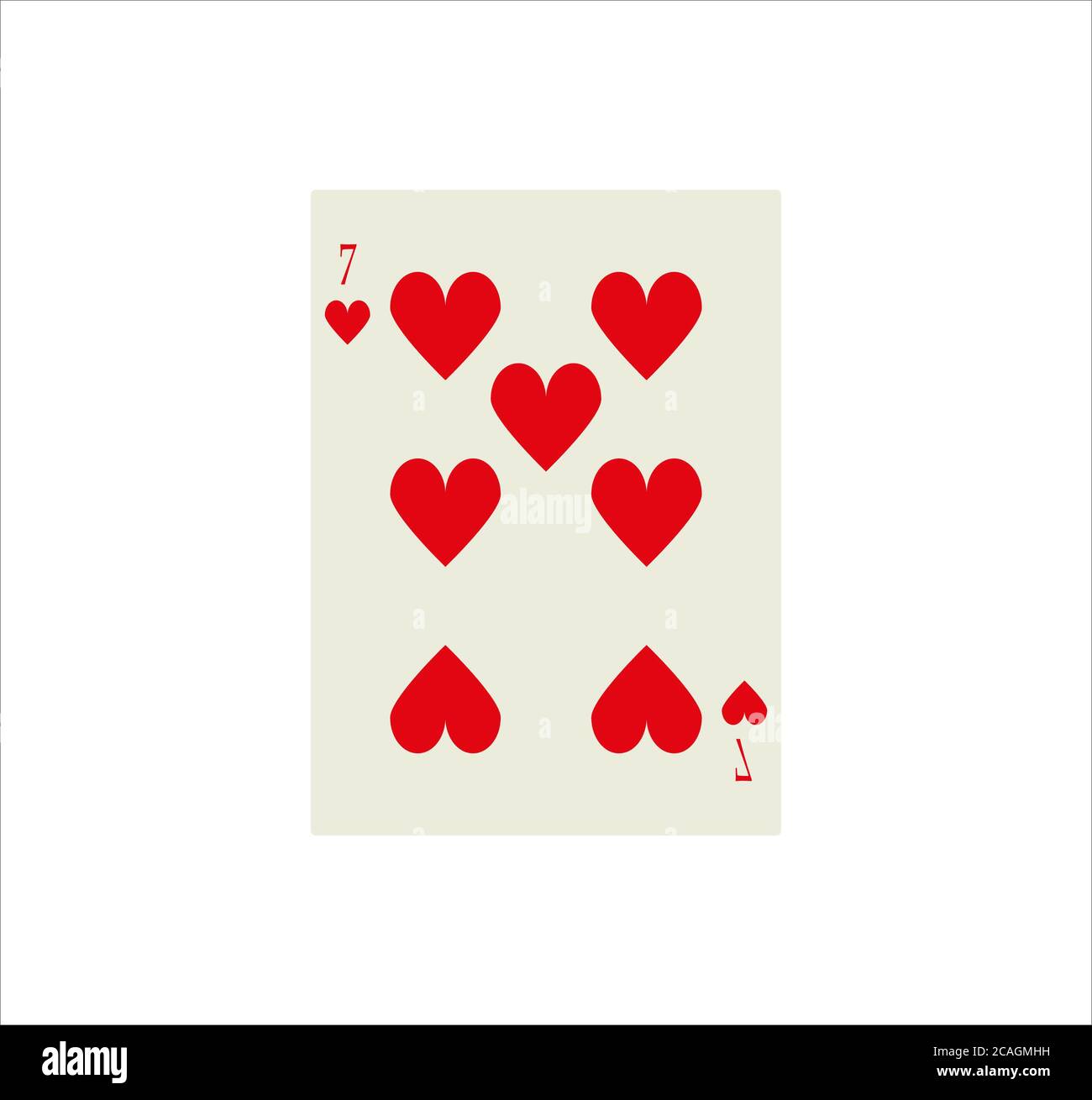 Seven Hearts Playing Card High Resolution Stock Photography and Images ...