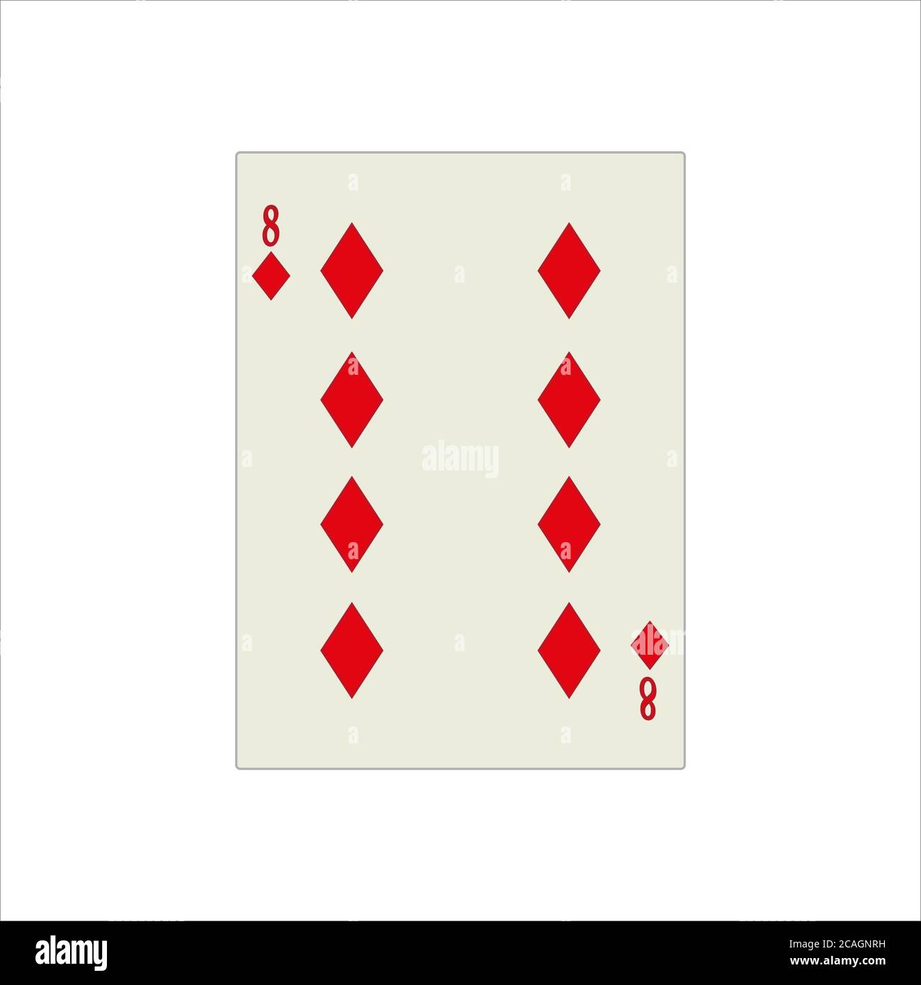 Number eight of diamonds playing card for web and mobile design ...