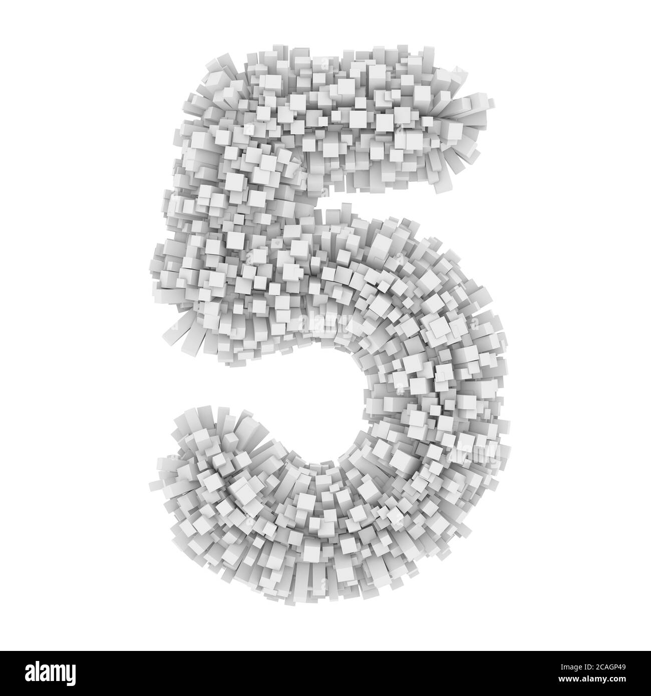 3d Bricks creative decorative cartoon cute number 5 Stock Photo - Alamy