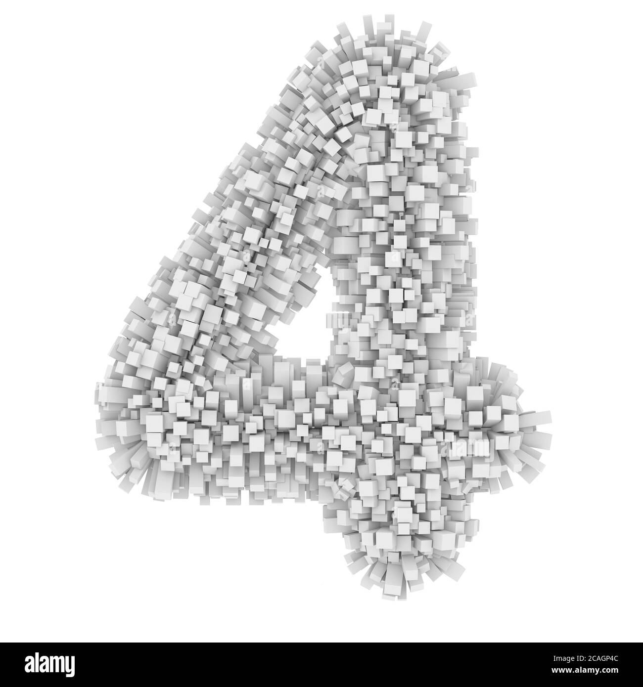 3d Bricks creative decorative cartoon cute number 4 Stock Photo - Alamy