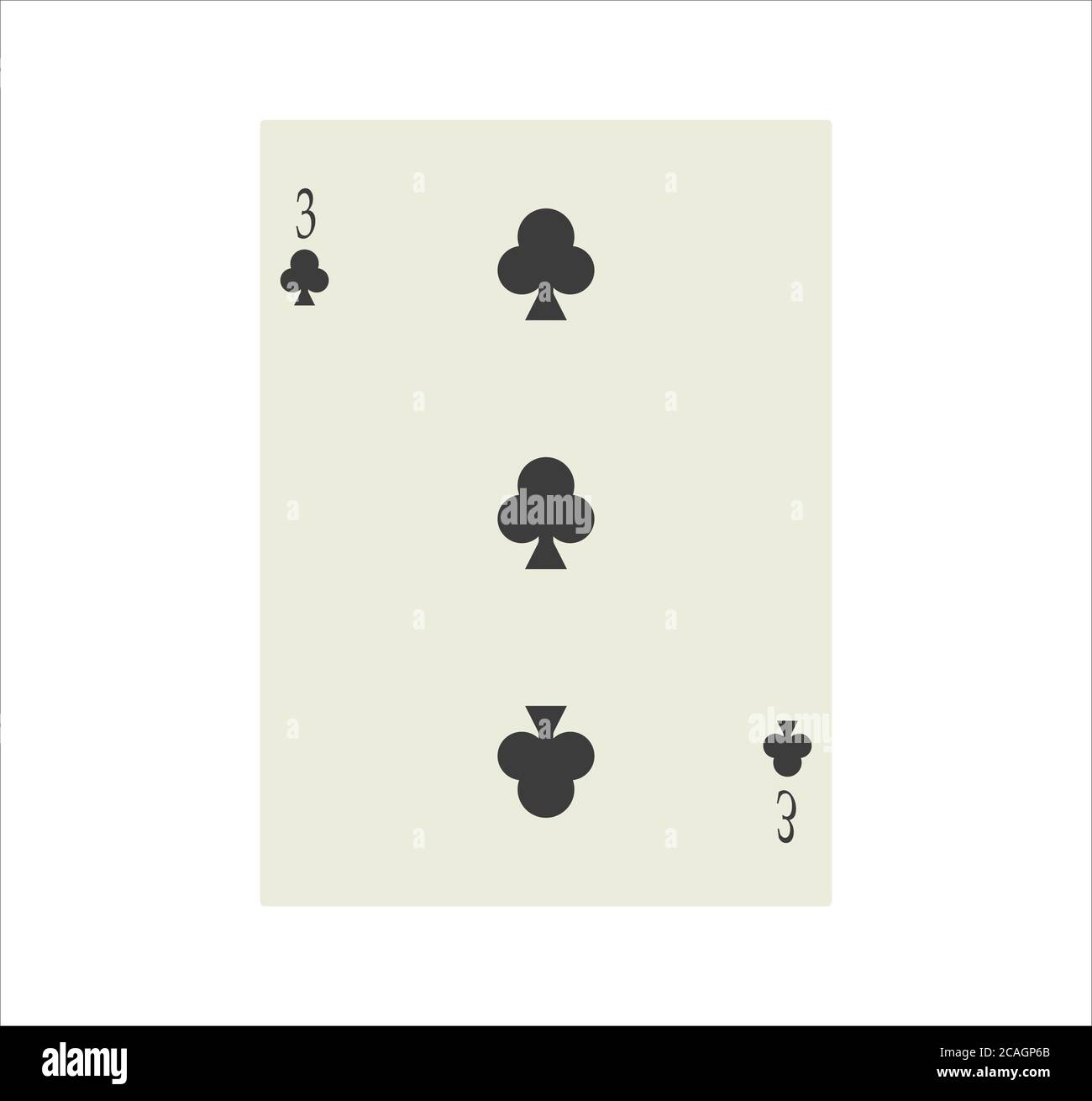 Illustration of a tree of clubs playing card with isolated on a white ...