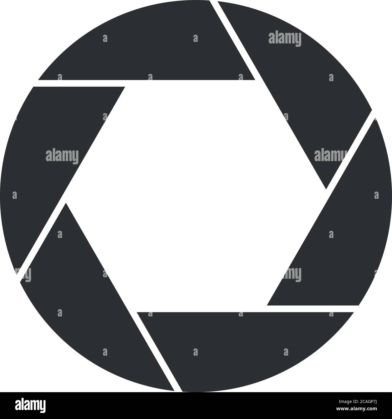 Shutter icon. Photography or video theme. Simple flat vector icon Stock ...