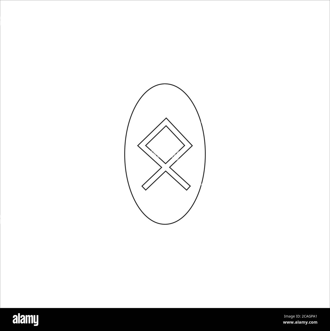 Illustration of a Viking rune isolated on a white background Stock ...