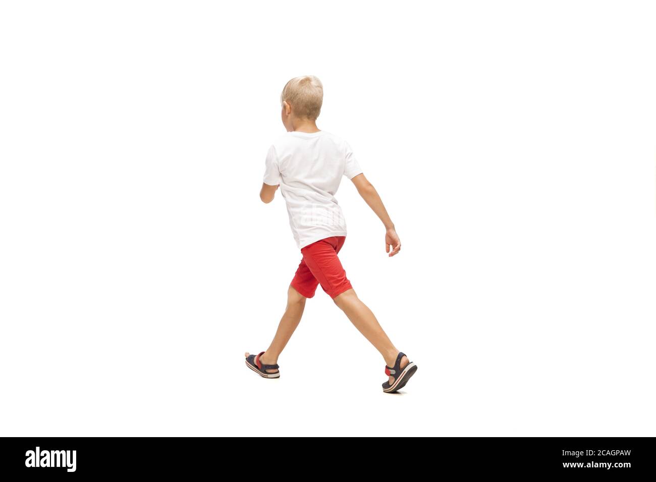 Target. Happy kids, little and emotional caucasian boy jumping and ...