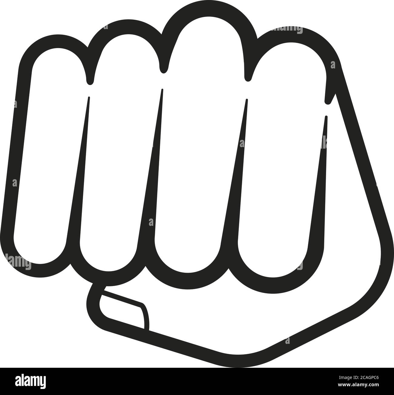 Vector illustration. Right hand fist. Front point of view Stock Vector ...