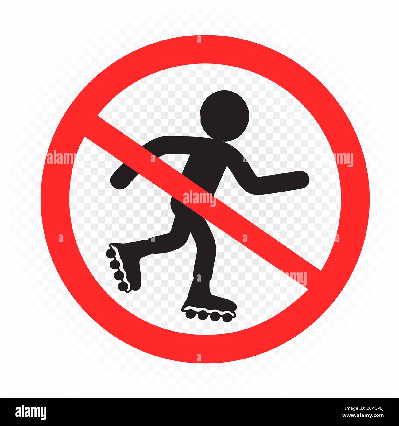 No roller skating sign hi-res stock photography and images - Alamy