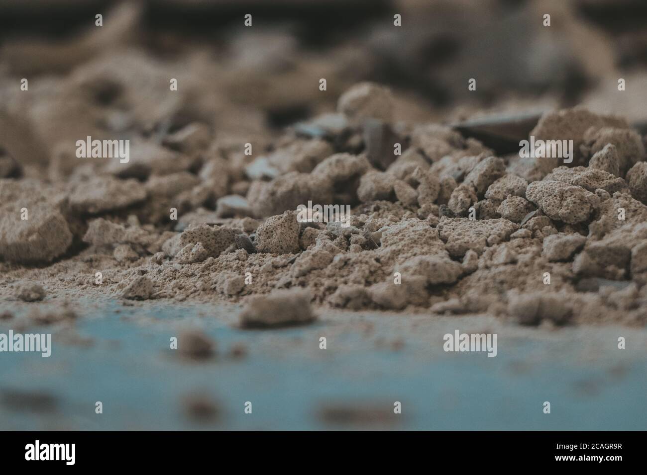 Construction work debris in close-up Stock Photo - Alamy