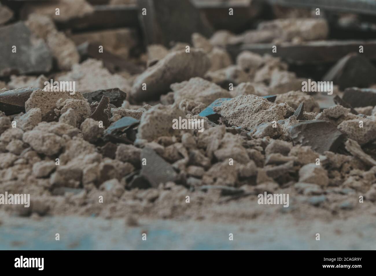 Construction work debris in close-up Stock Photo - Alamy