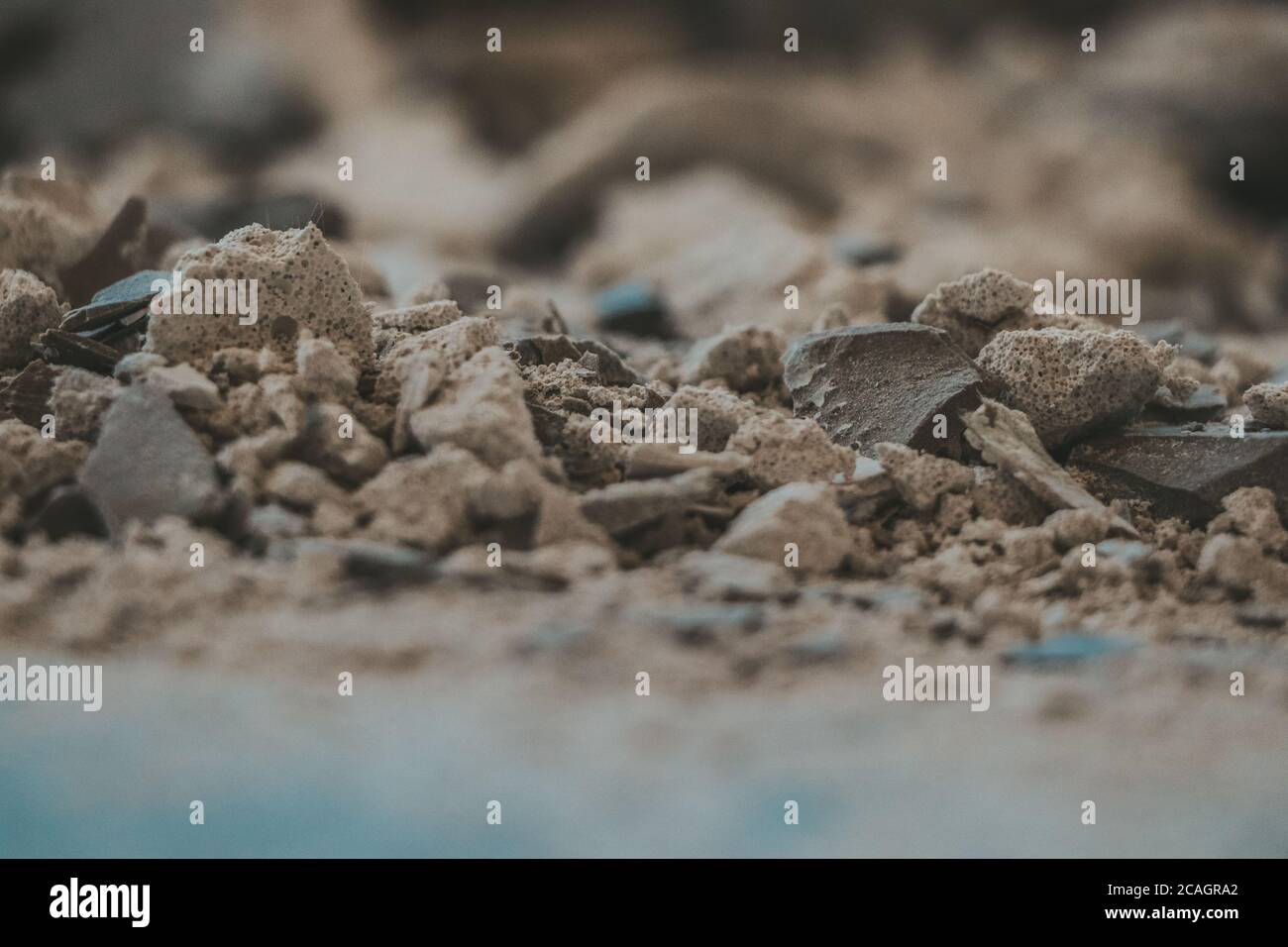 Construction work debris in close-up Stock Photo - Alamy