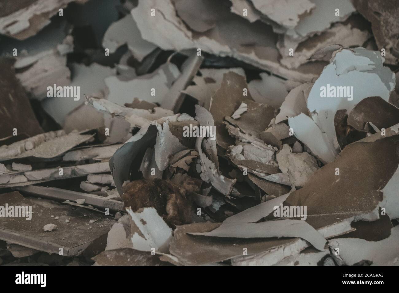 Construction work debris in close-up Stock Photo - Alamy