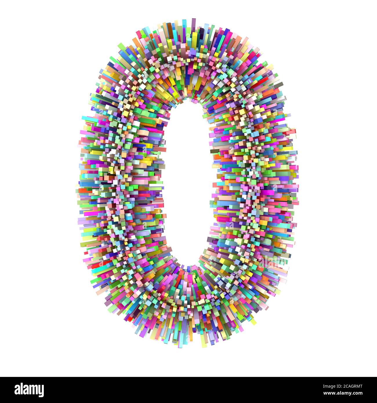 3d Multicolor Bricks creative cute decorative number 0 Stock Photo - Alamy
