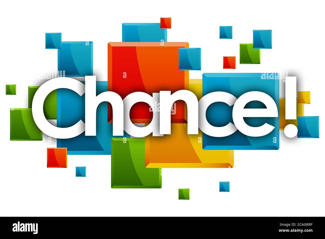 chance word in rectangles background Stock Photo - Alamy