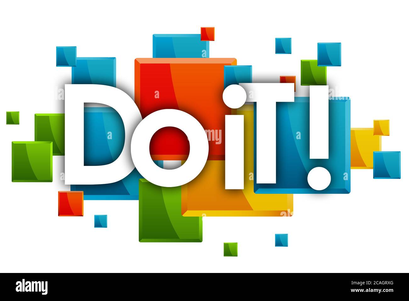 do it word in rectangles and white background Stock Photo - Alamy