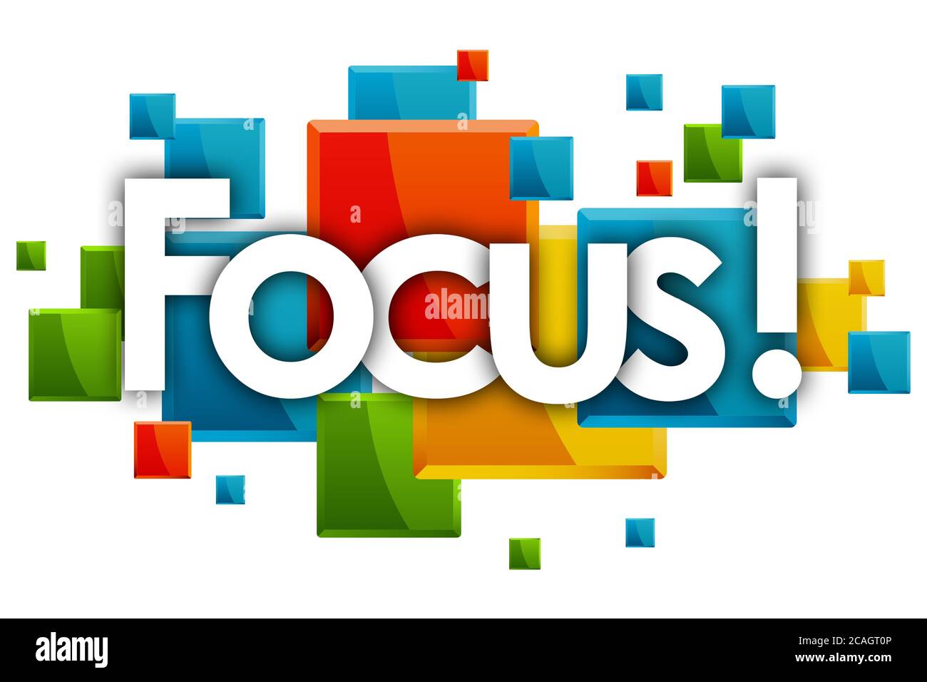 focus word in rectangles background Stock Photo - Alamy