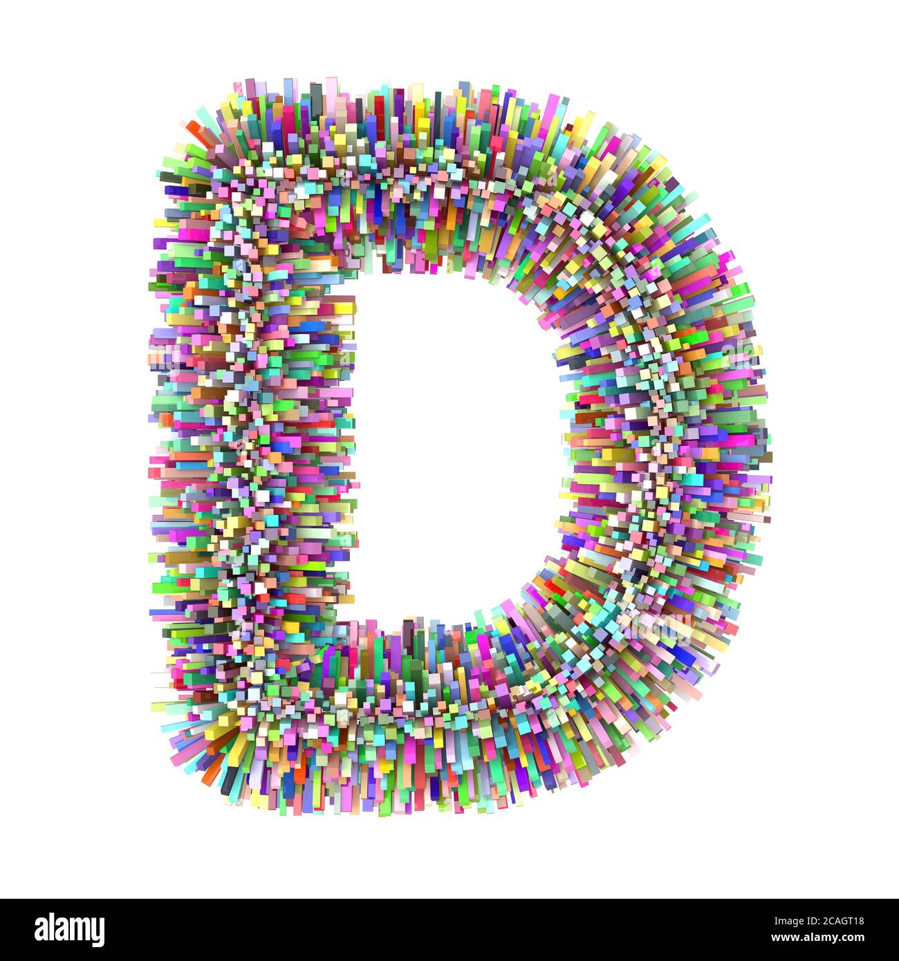 3d multicolor Bricks creative cute decorative letter D Stock Photo - Alamy