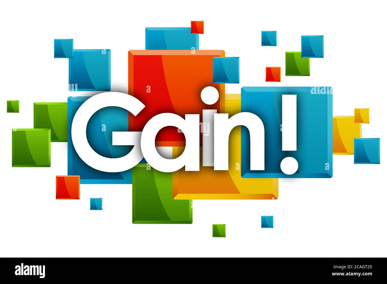 gain word in rectangles background Stock Photo - Alamy