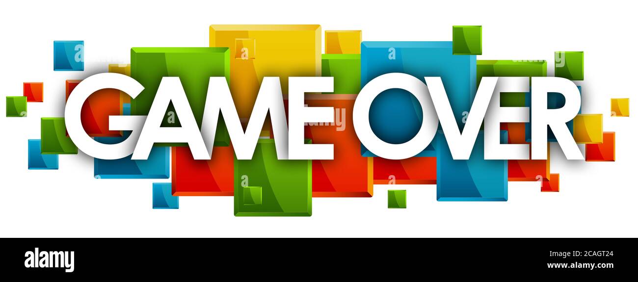 Game over words hi-res stock photography and images - Alamy