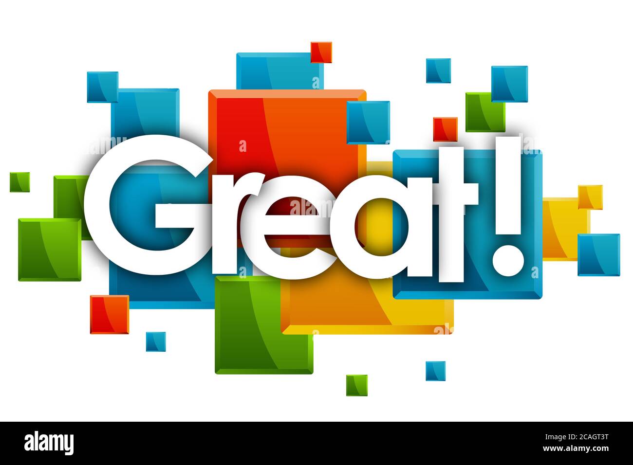 great word in rectangles and white background Stock Photo - Alamy