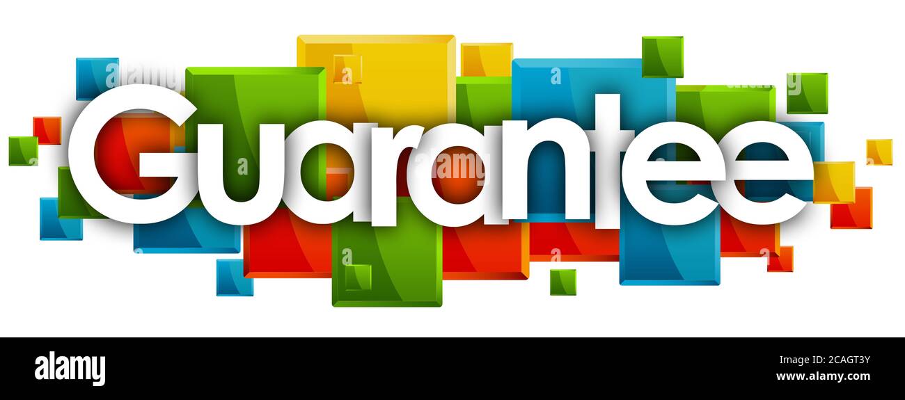 guarantee word in rectangles background Stock Photo - Alamy