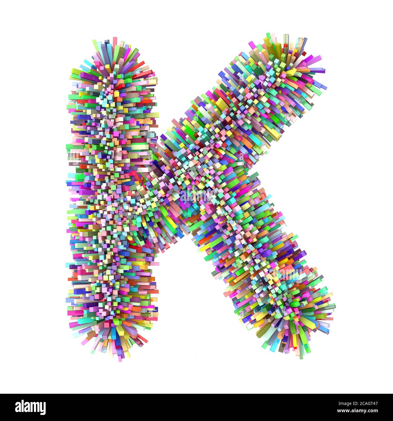 3d multicolor Bricks creative cute decorative letter K Stock Photo - Alamy