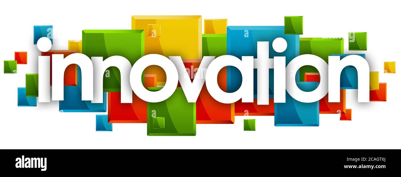 innovation word in rectangles background Stock Photo - Alamy