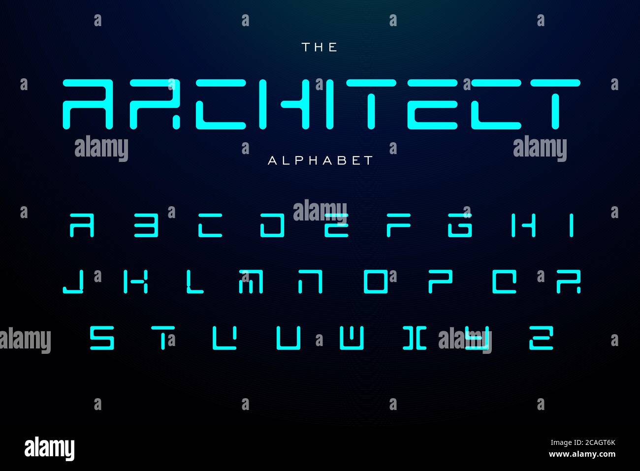 Geometric letters set. Futuristic technology vector latin alphabet ...