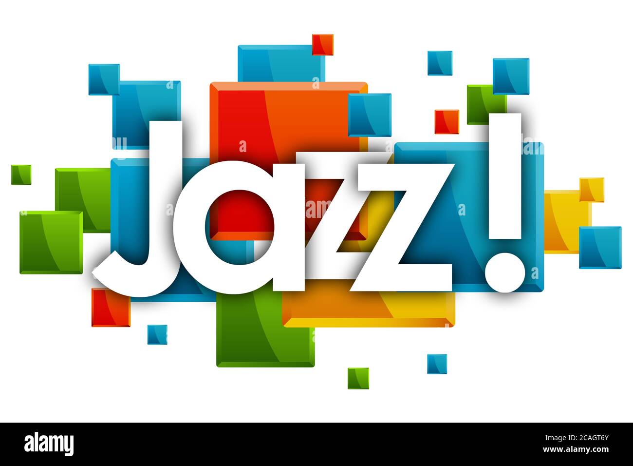 Jazz word in rectangles background Stock Photo - Alamy