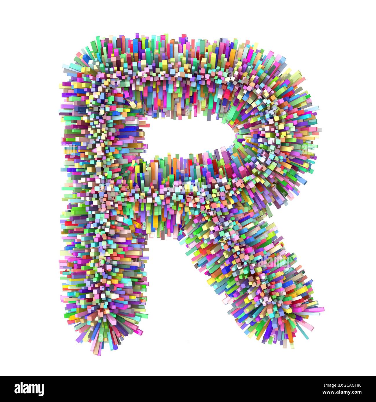 3d multicolor Bricks creative cute decorative letter R Stock Photo - Alamy