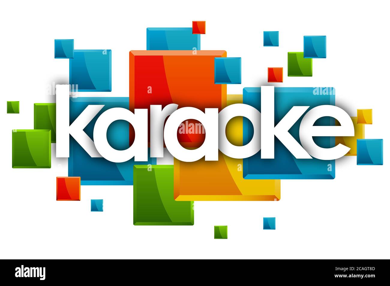 karaoke word in rectangles background Stock Photo - Alamy