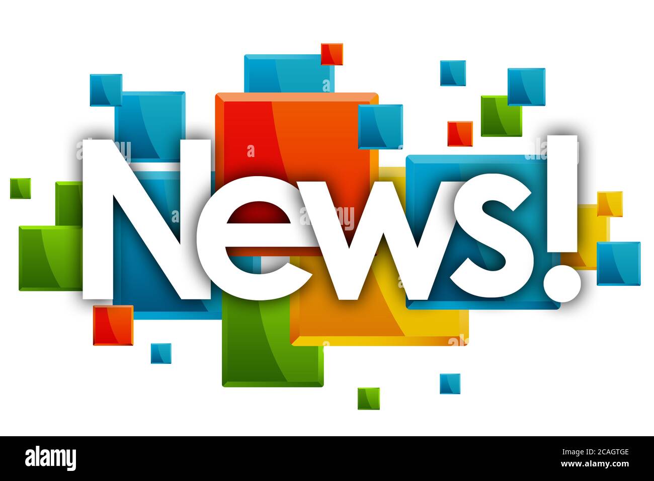 news word in rectangles background Stock Photo - Alamy
