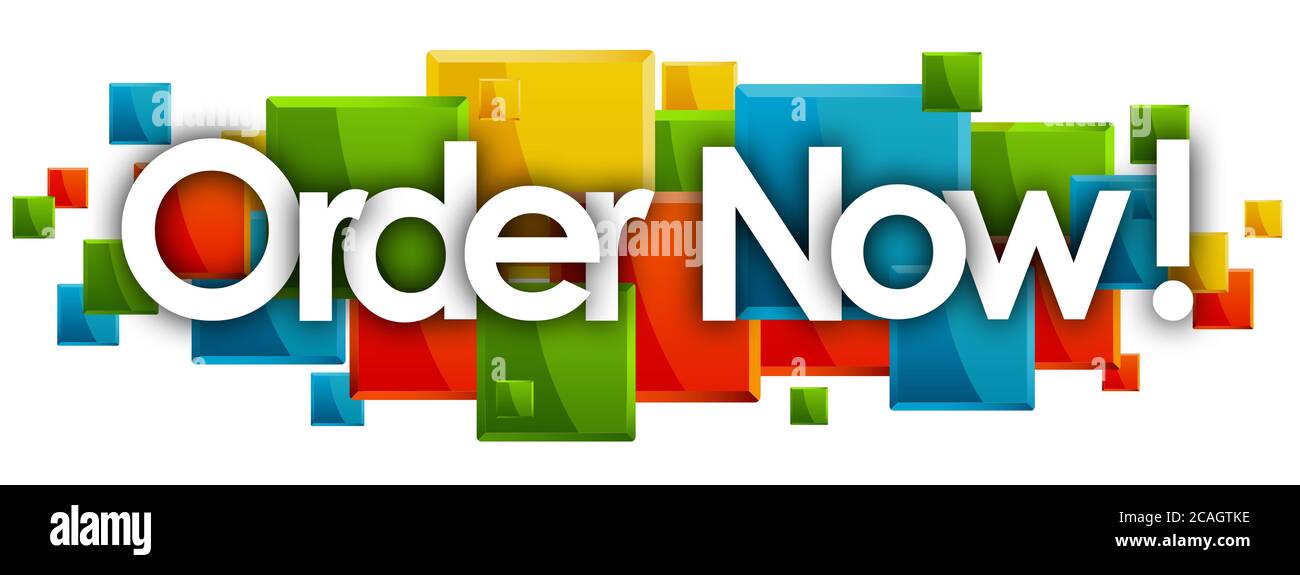 order now word in rectangles background Stock Photo - Alamy