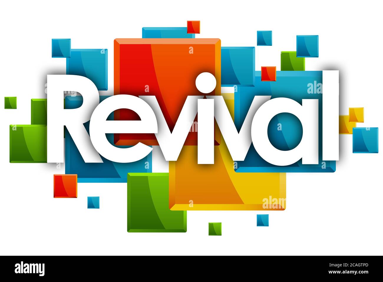 revival word in rectangles background Stock Photo - Alamy
