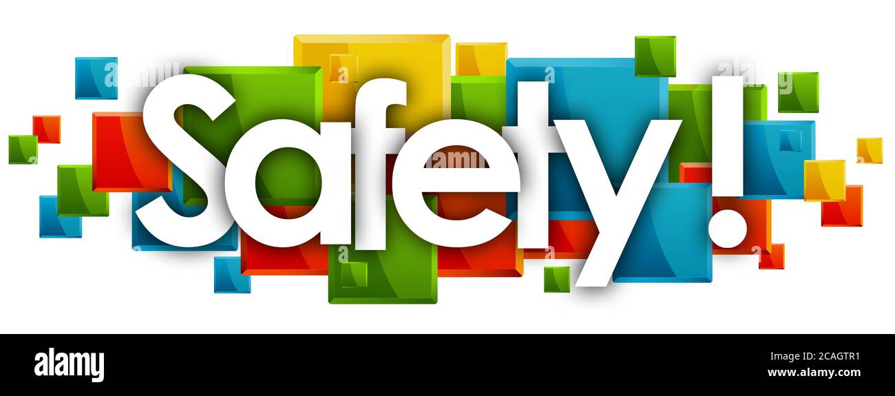 safety word in rectangles background Stock Photo - Alamy