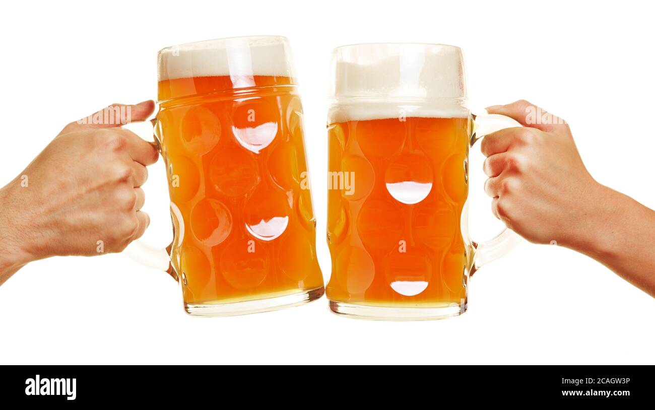 Woman glass beer in Cut Out Stock Images & Pictures - Alamy