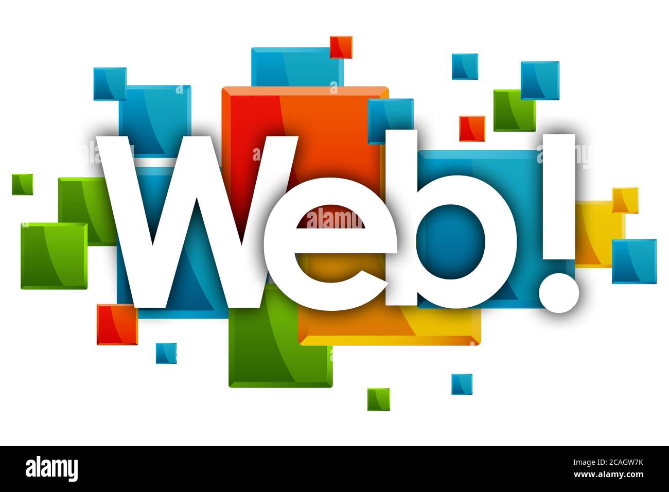 web word in rectangles background Stock Photo - Alamy