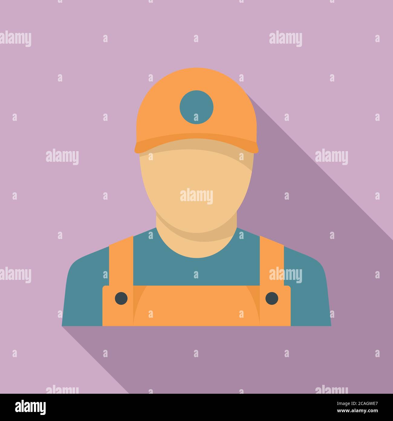 Window installation worker icon. Flat illustration of window ...